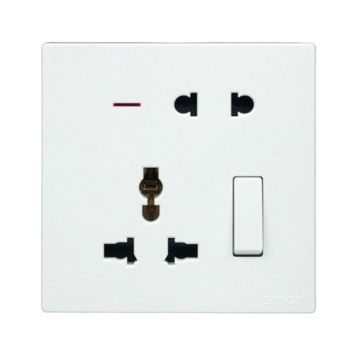 Simon - Multi-function Socket with 2 pin Socket | Homepoint.pk
