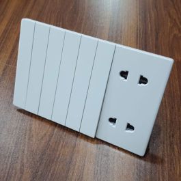 Smart and Trust A1 Series 6 Switch with 2 Sockets | Homepoint.pk