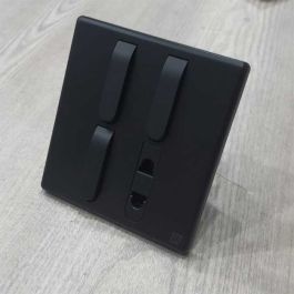 TJ Allure Series - 3 Switch + 1 Socket Black Color | Homepoint.pk