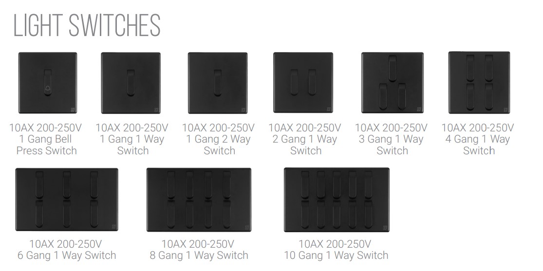 TJ Allure Series - 3 Switch + 1 Socket Black Color | Homepoint.pk